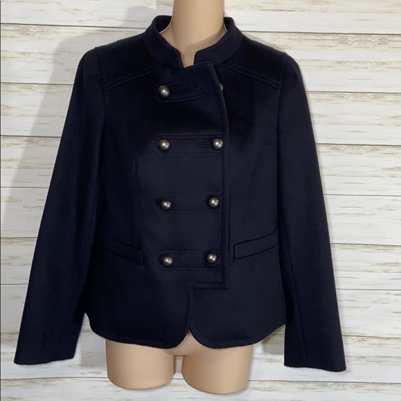 LOFT | Jackets & Coats | Ann Taylor Loft 8p Wool Pea Coat Blue | Poshmark